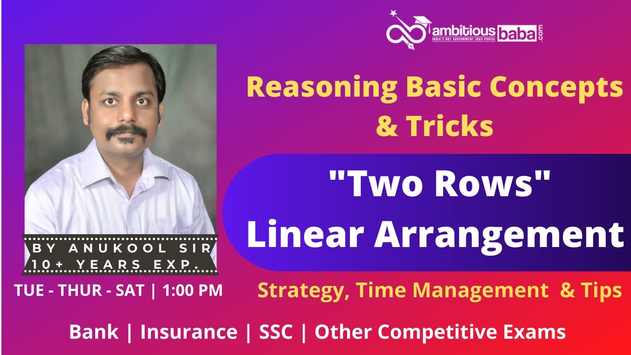 Two Rows Linear arrangement Reasoning, Basic Concepts and Approaches ...