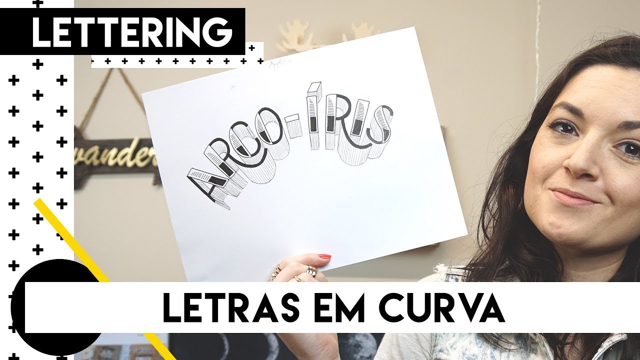 Como desenhar letras em curva | Tutorial by Aline Albino - YouTube