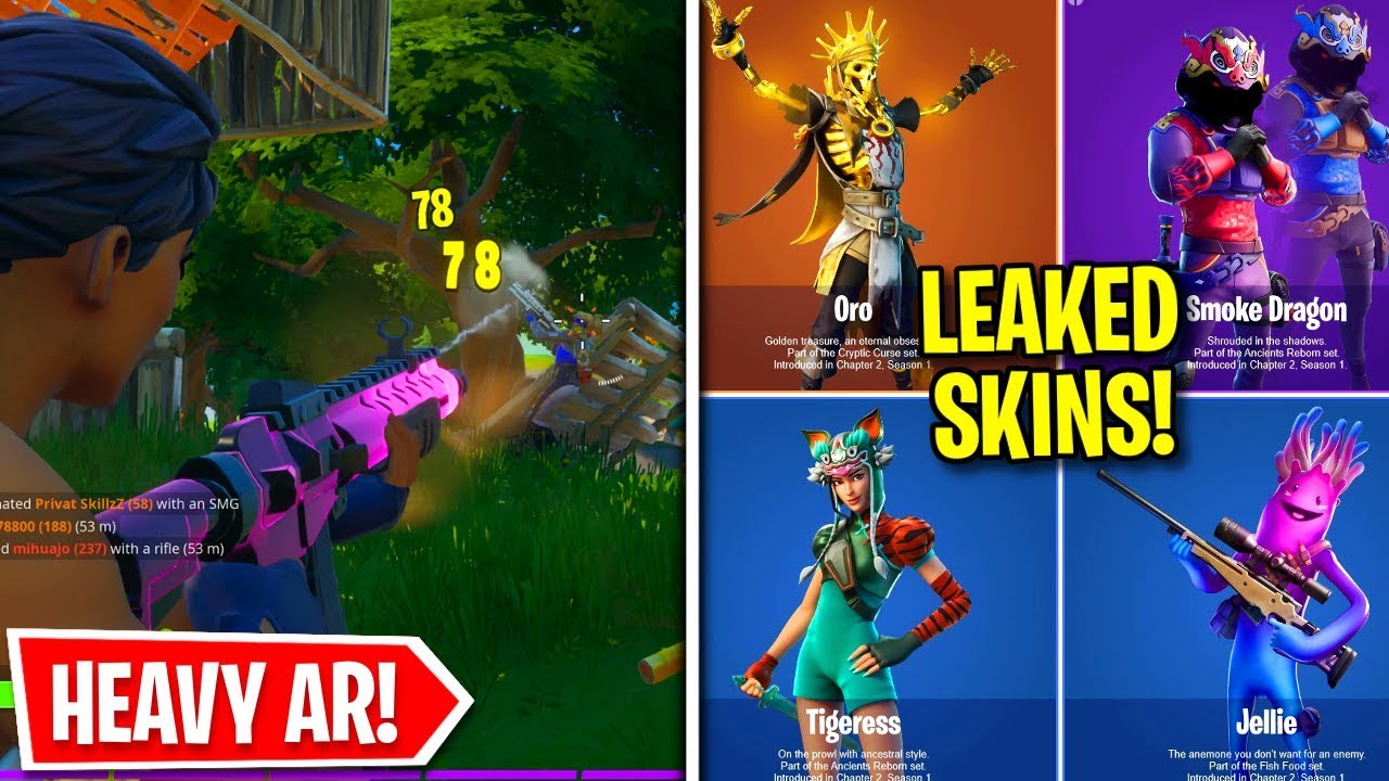 Fortnite *NEW* HEAVY AR Gameplay! ALL Leaked Skins, Search And Destroy ...