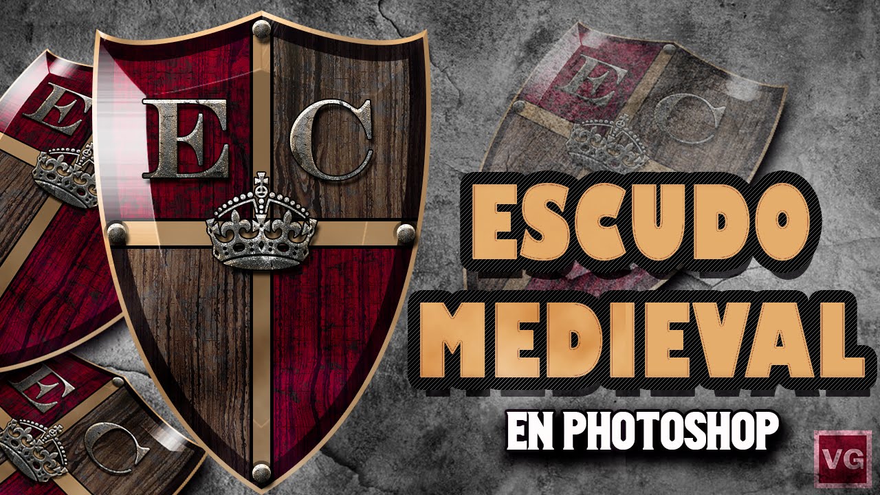 Escudo estilo Medieval en Photoshop CC #photoshop - YouTube