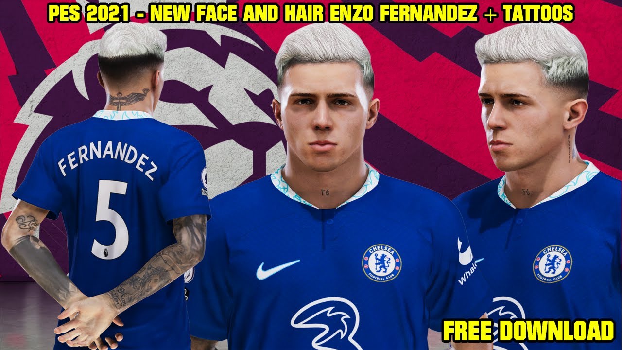 PES 2021 - NEW FACE AND HAIR ENZO FERNÁNDEZ By:ValentinLgs10 Facemaker ...