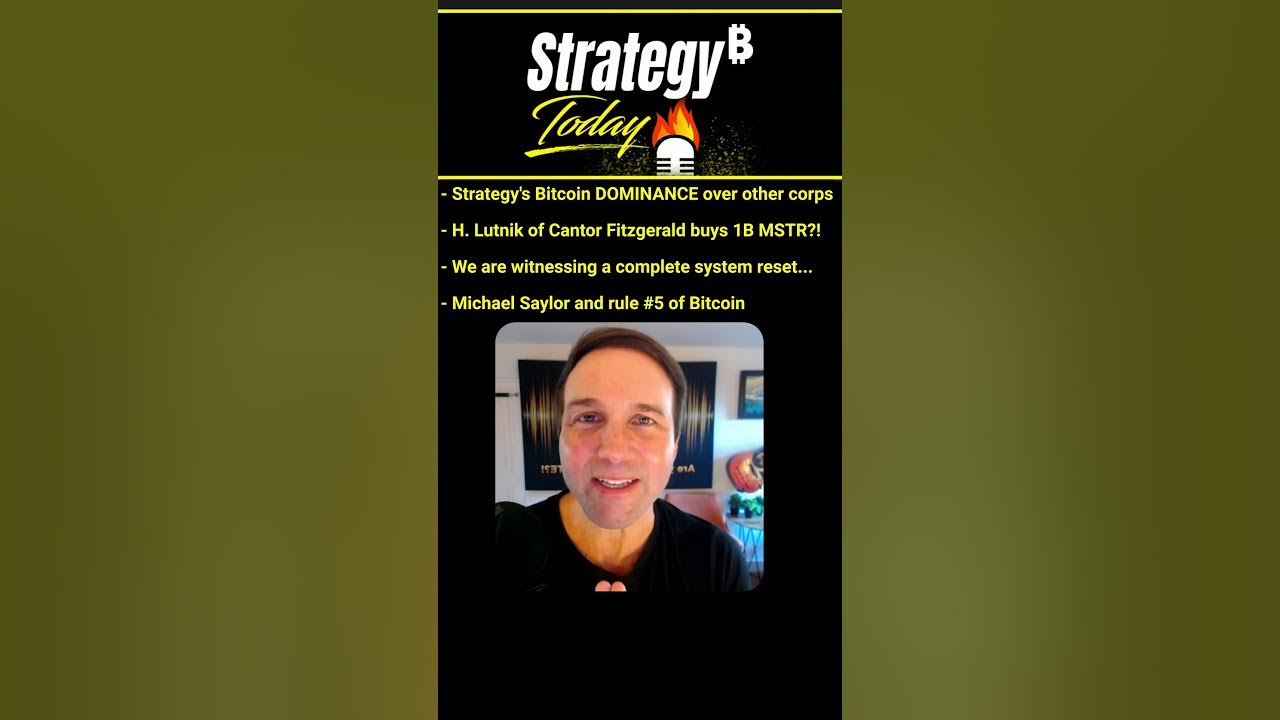 A 1 Billion dollar MSTR purchase from Howard Lutnik of Cantor Fitzgerald!? - YouTube