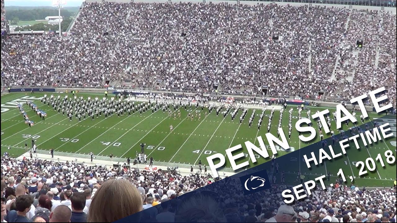Penn State Blue Band Halftime show. Sept 1, 2018. - YouTube