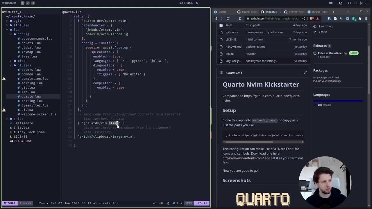 A coffee with quarto and neovim -- part 1 - YouTube