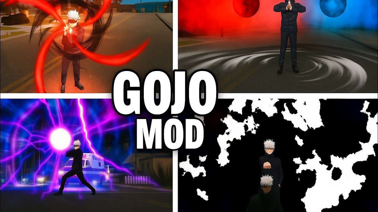 GTA SA Gojo Mod For Android Jujutsu Kaisen Mod With All Power - YouTube