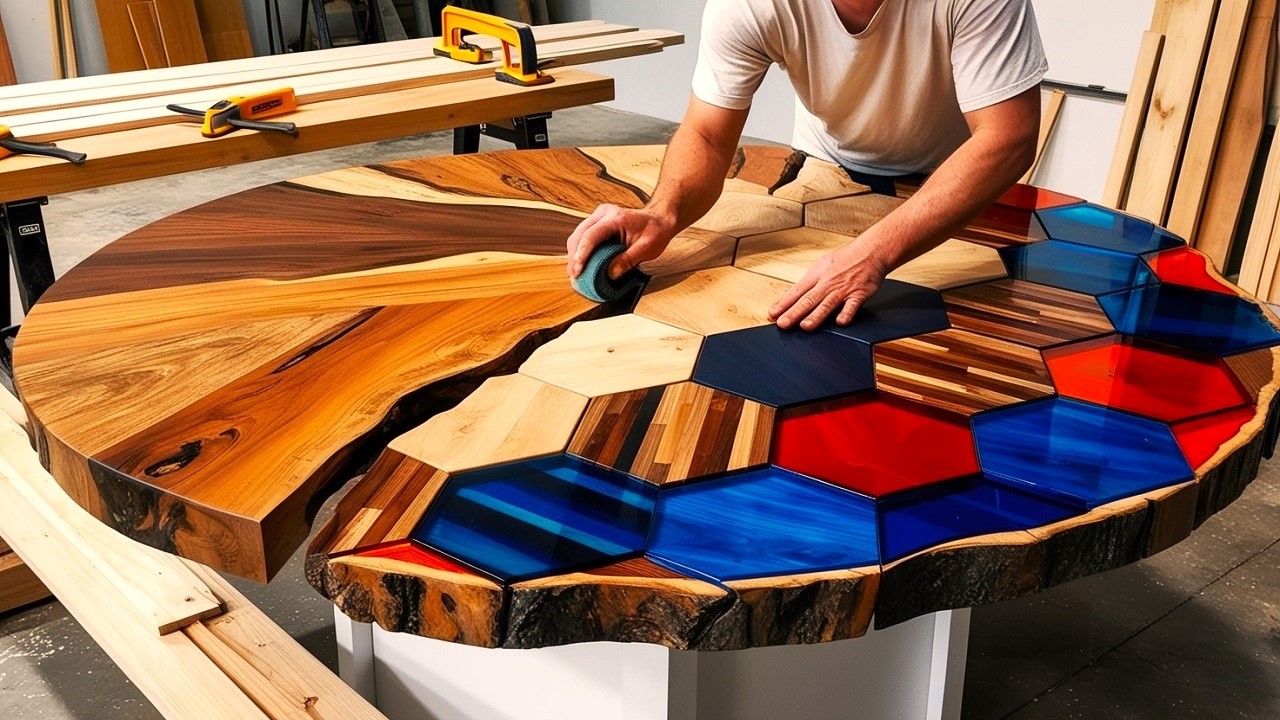 Talented Young Carpenter Designs Incredible Round Coffee Table with ...