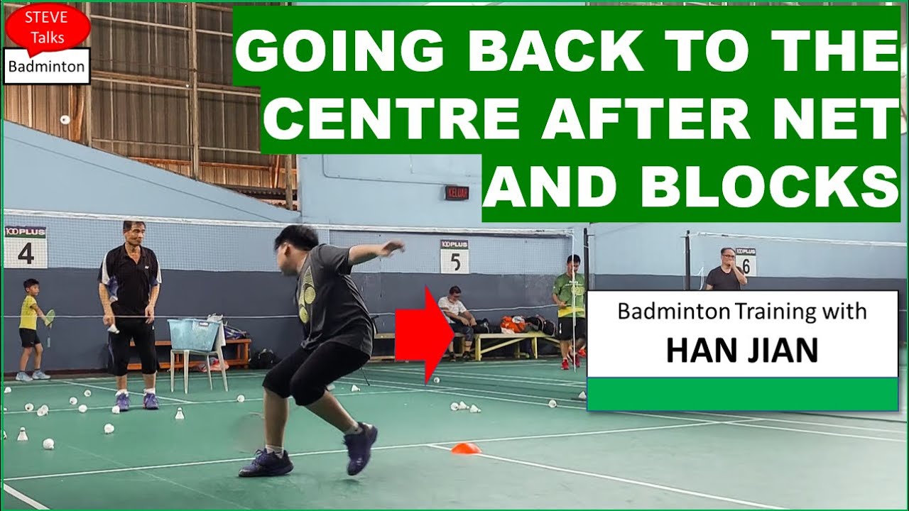 Going back to the centre after net and blocks - Badminton Training with ...