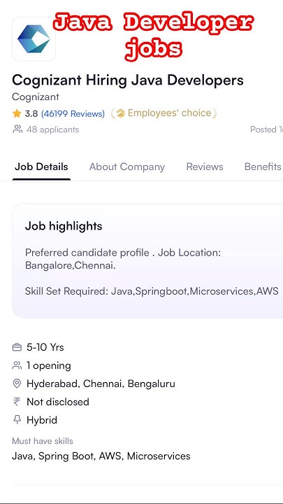 Cognizant hiring | bengalore cognizant jobs| Java developer jobs | apply now - YouTube