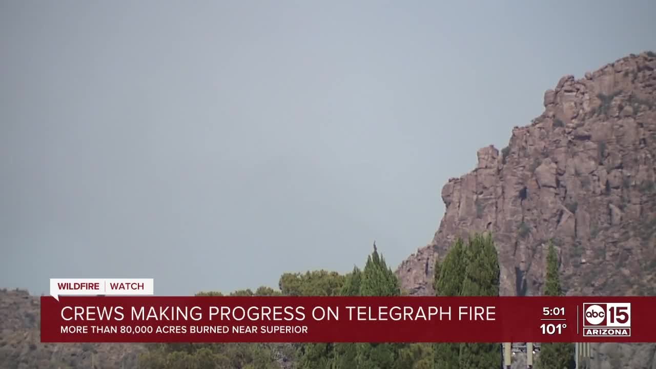 Crews making progress on Telegraph Fire - YouTube