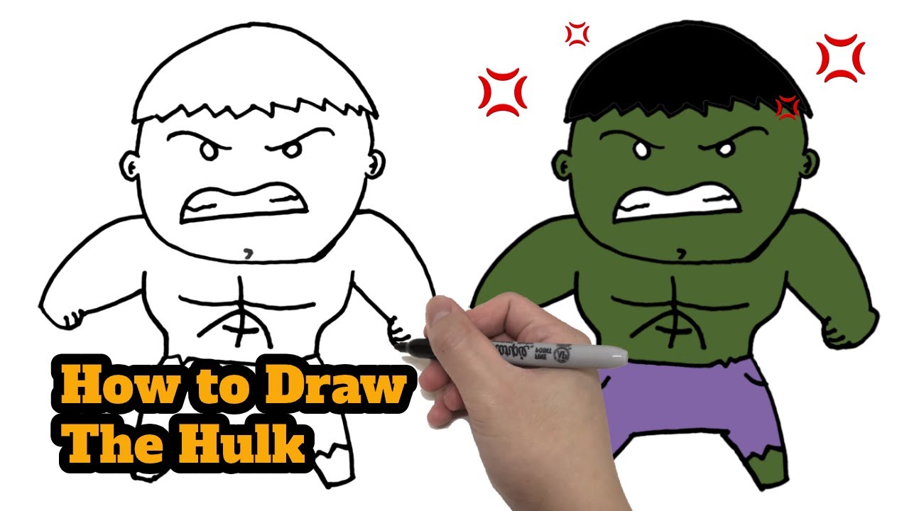 How to draw Hulk Angry | Step by step easy to follow - YouTube