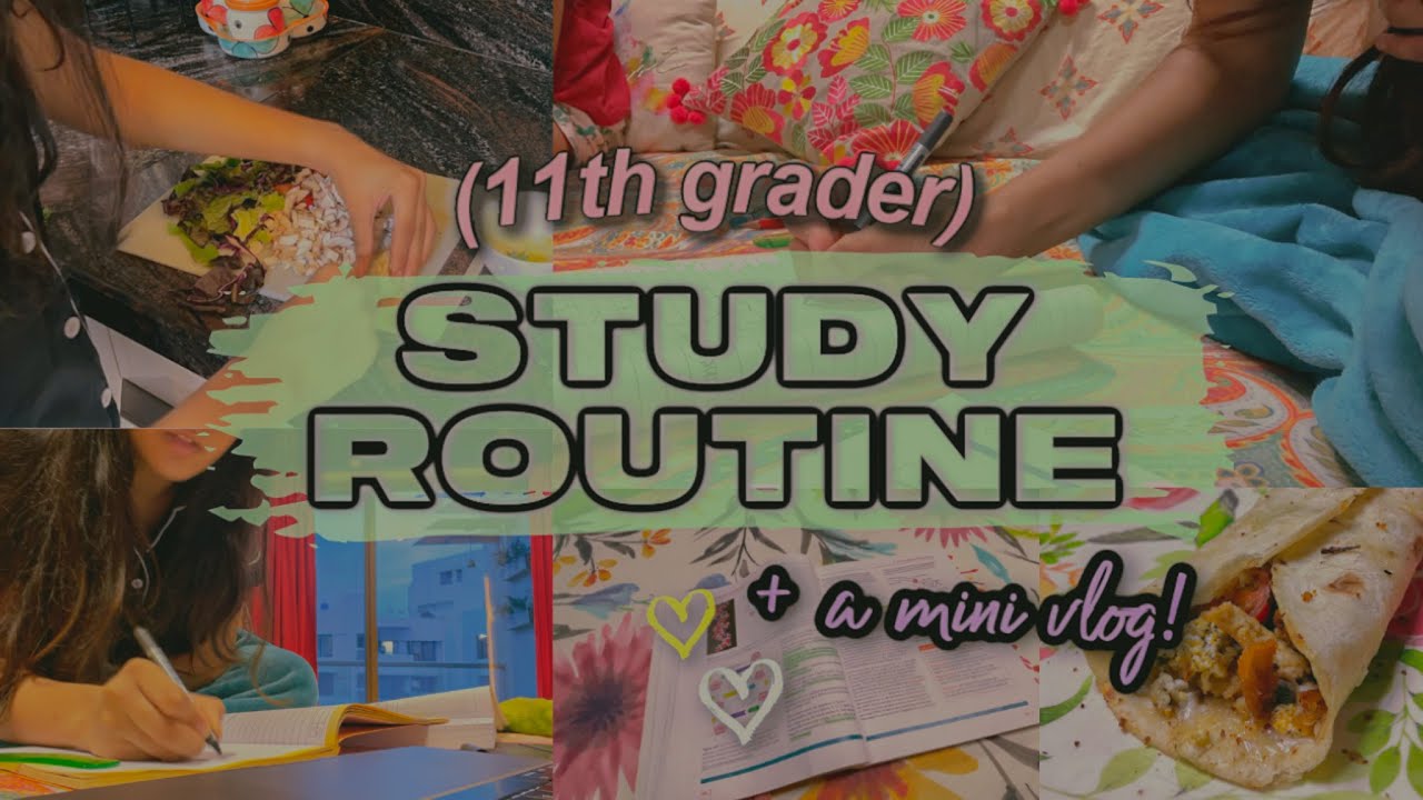*11th grader* study routine + mini vlog!📚 🌼 🥗 - YouTube