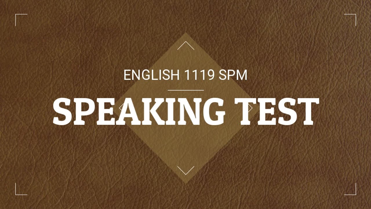 SPM Speaking Test (CEFR Aligned) - YouTube