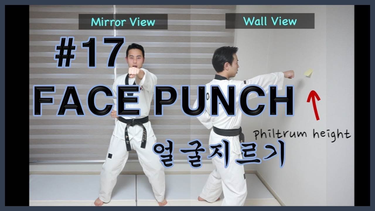 #17 Face punch=얼굴지르기(Oelgul jireugi)/TAEKWONDO BASIC - YouTube