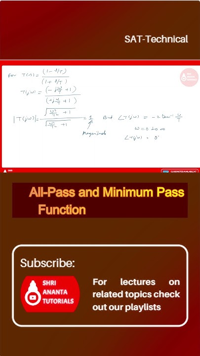 All Pass and Minimum Phase Function #electricalengineering #electronicsengineering # ...