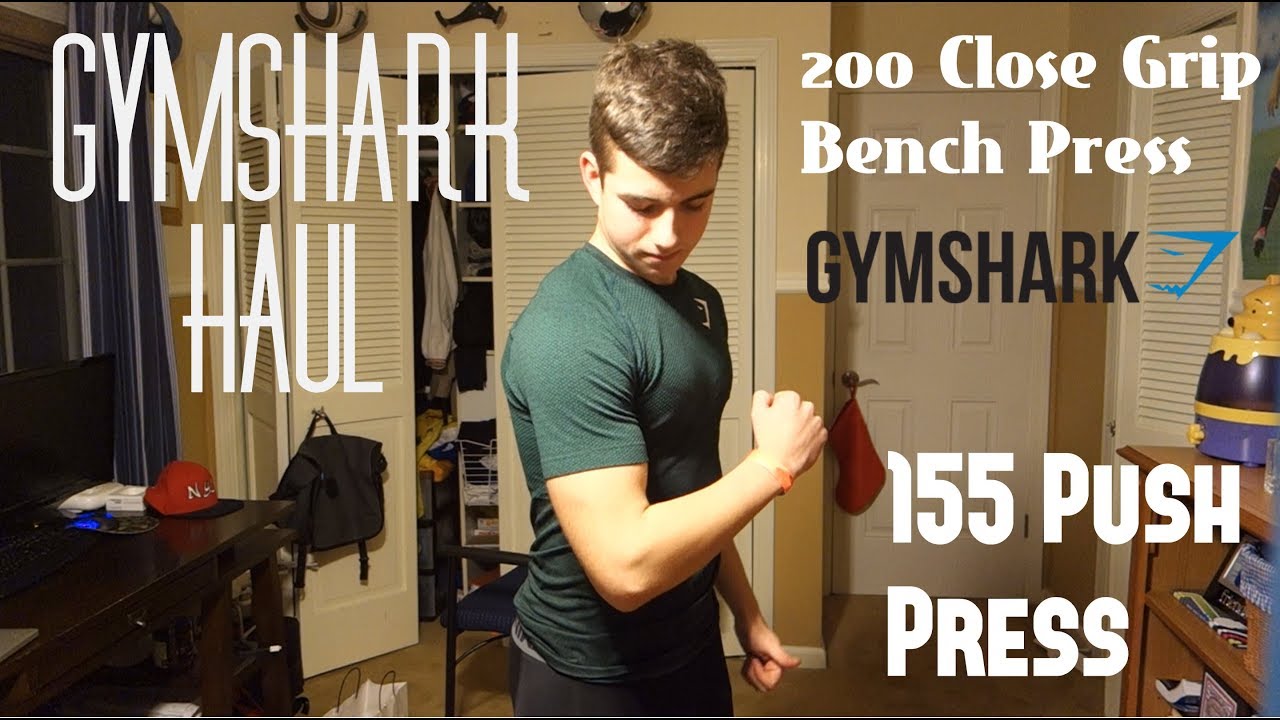GYMSHARK HAUL | NEW RELEASES | 155 Push Press & 200 Close Grip Bench ...