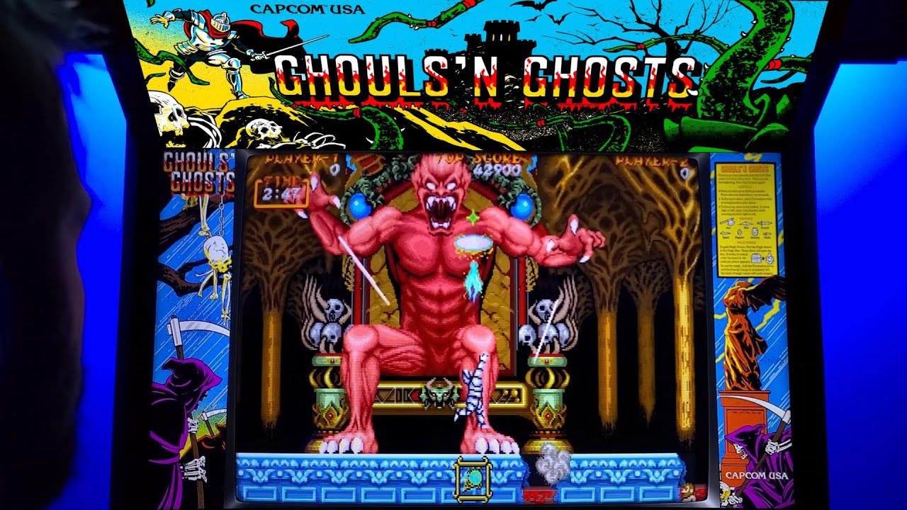 Ghouls 'n Ghosts Arcade Cabinet MAME Playthrough (2 Loops) w/ Marquee ...