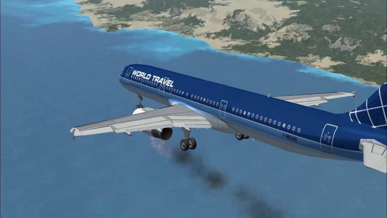 WORLD TRAVEL AİRLİNES ENGİNE FİRE!!!!EMERGENCY LANDİNG!!! O ME GASH!!! FSX - YouTube