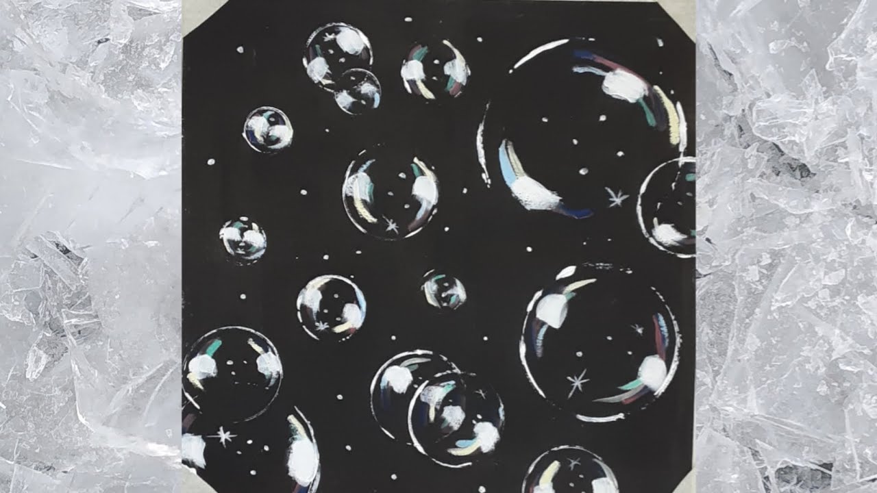 BUBBLE PAINTING TUTORIAL / How To Paint Bubbles /Easy Acrylic Paint ...