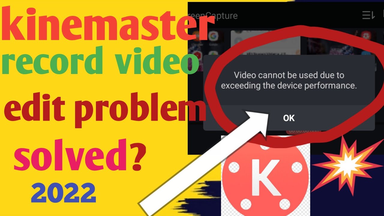 How to kinemaster screen capture video edit problem solved? - YouTube