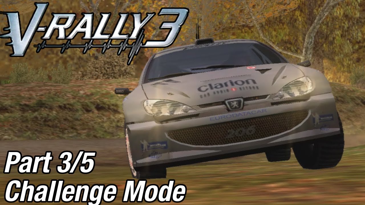 V-Rally 3 (PS2) - 206 Challenge [Challenge Part 3/5] - YouTube