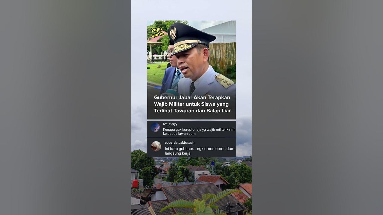 Gubernur Jabar Dedi Mulyadi menerapkan Wajib Militer. - YouTube