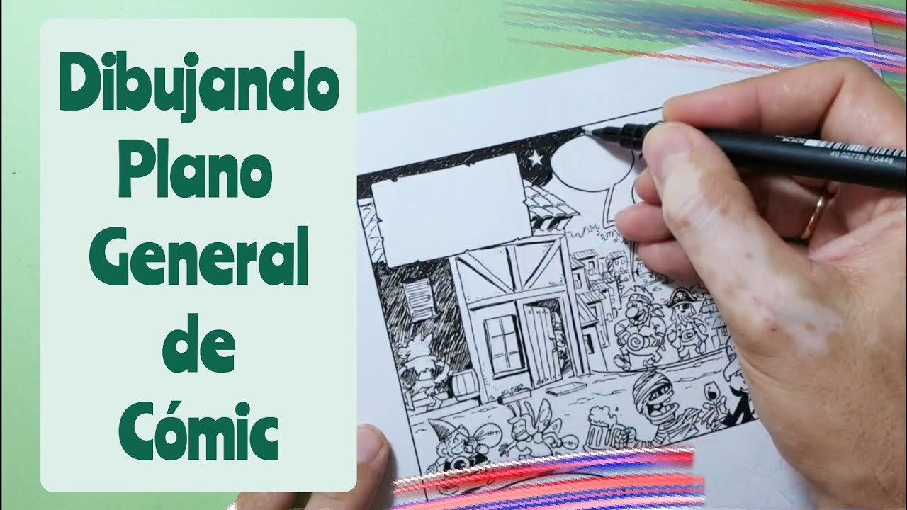 Dibujando plano general de cómic - YouTube
