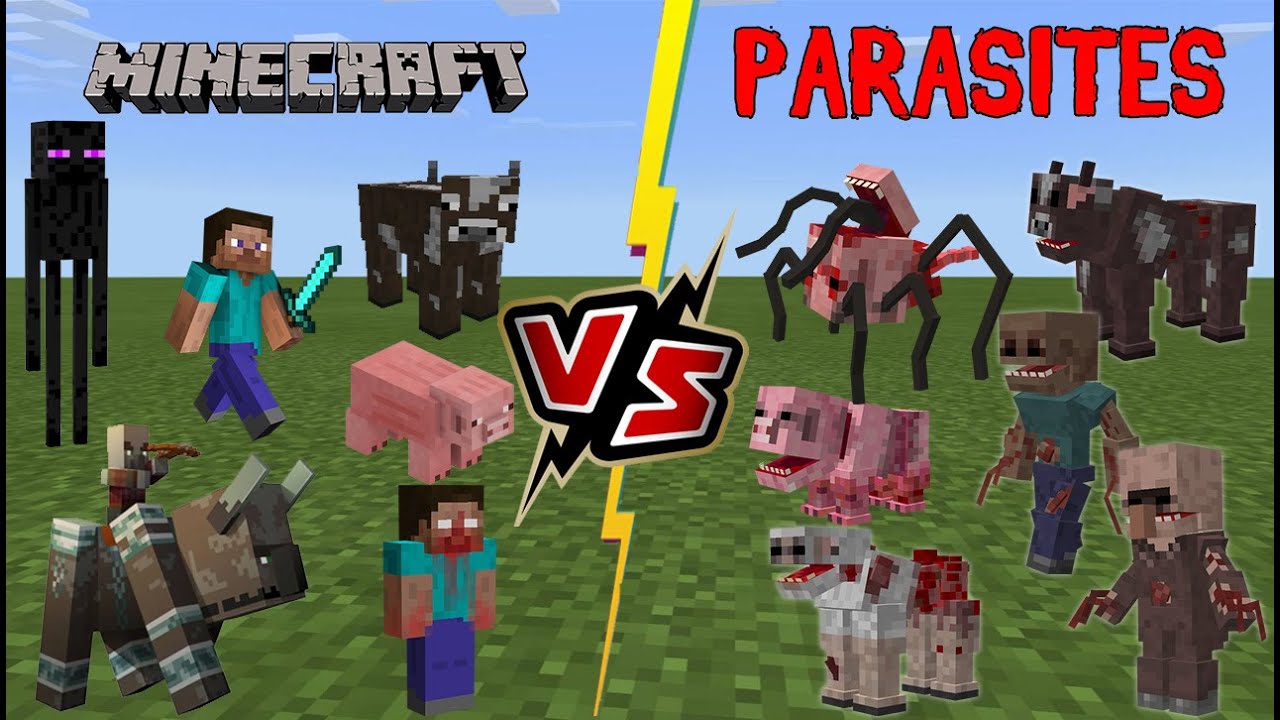 Scape & Run: Parasites VS Minecraft Mobs [CAN STEVE DEFEND MINECRAFT ...