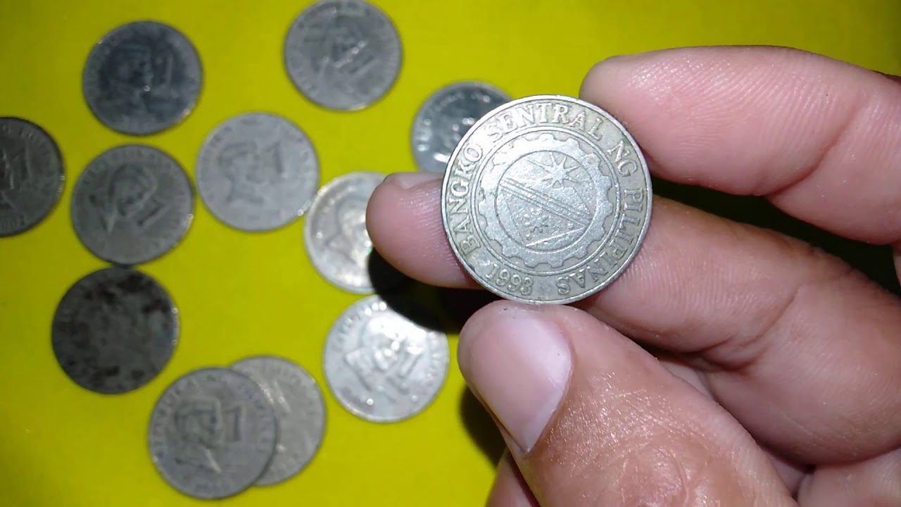 BSP coins non magnetic/magnetic 1995/2003 1 piso.(#45) - YouTube