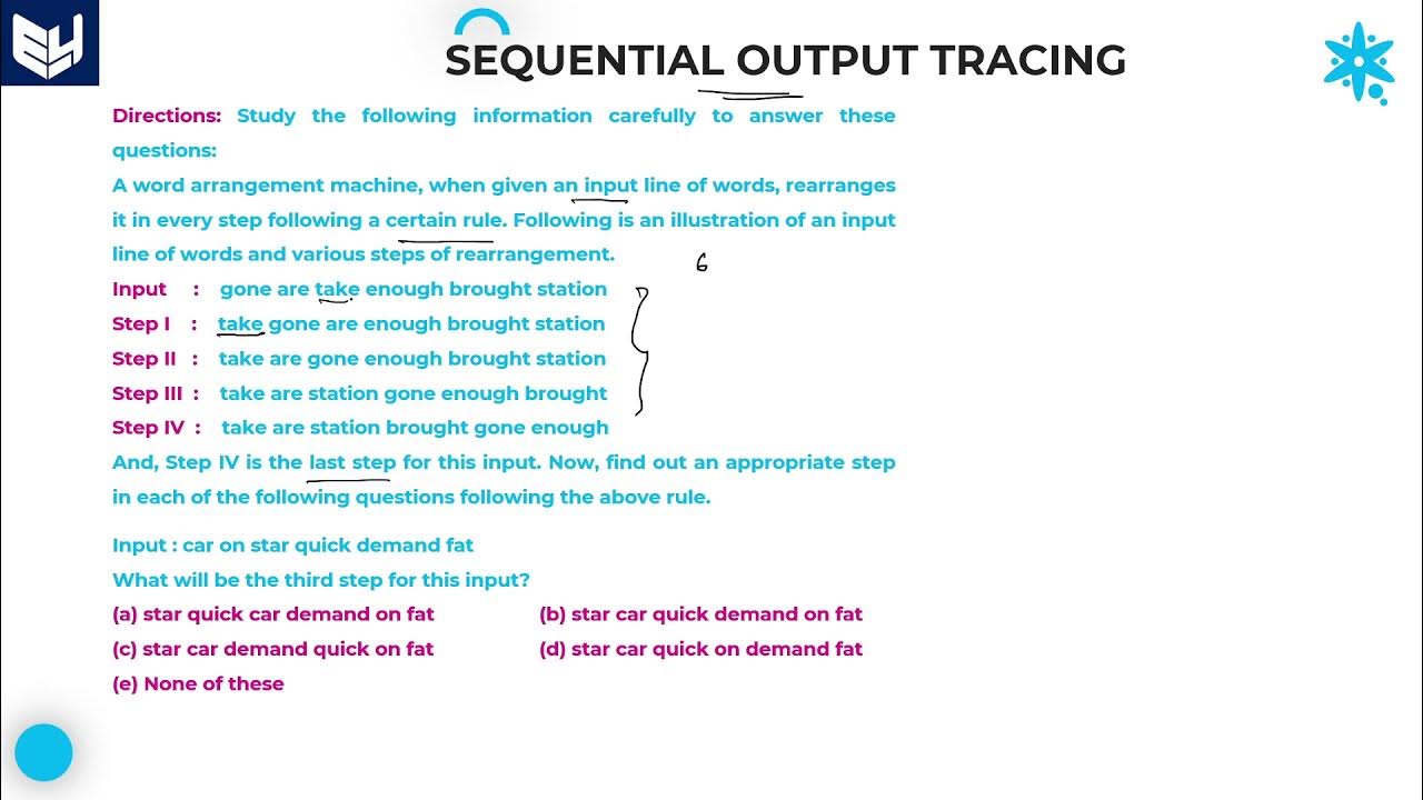 Sequential output tracing | Concepts | Part- 3 | Bharath Kumar - YouTube