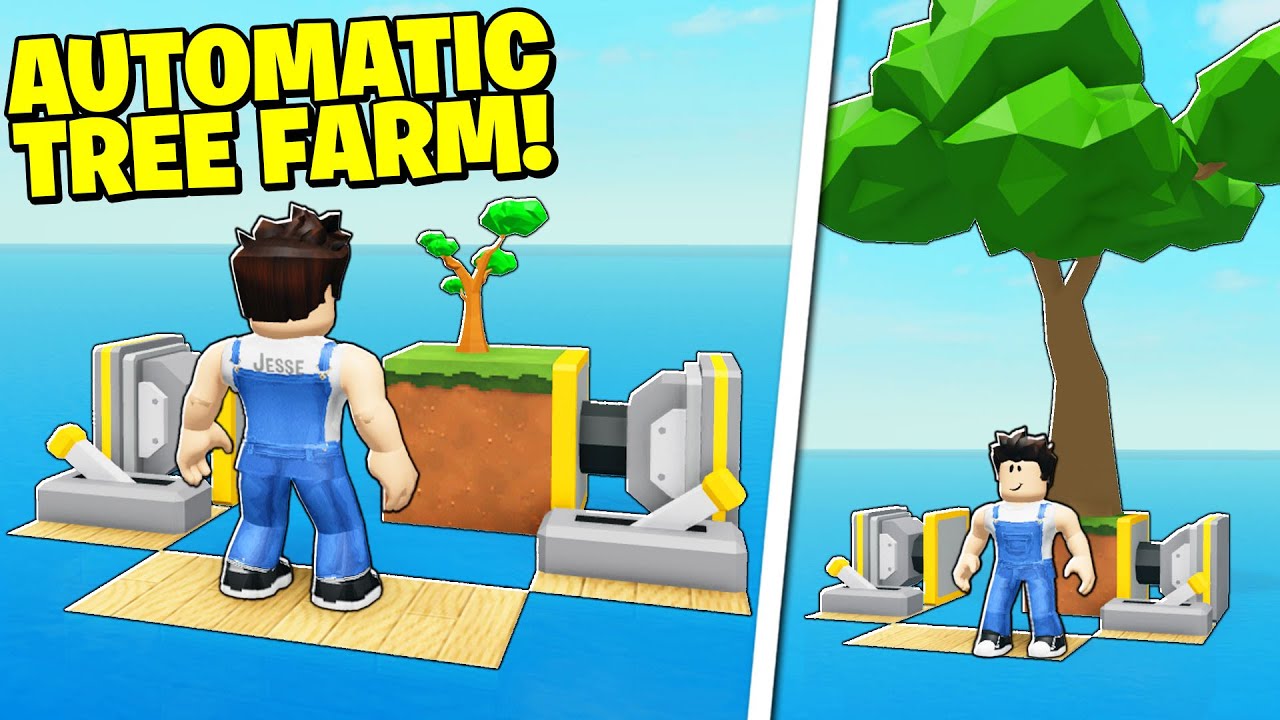 AUTOMATIC TREE FARM In Roblox Stranded! *Insane!* - YouTube