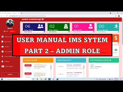 User Manual IMS System Part 2 - Admin Role - YouTube