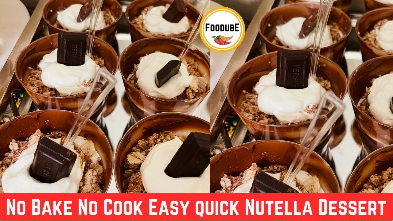 No Cook No Bake Hazelnut Dessert Cups @Foodube Easy and Quick Dessert ...