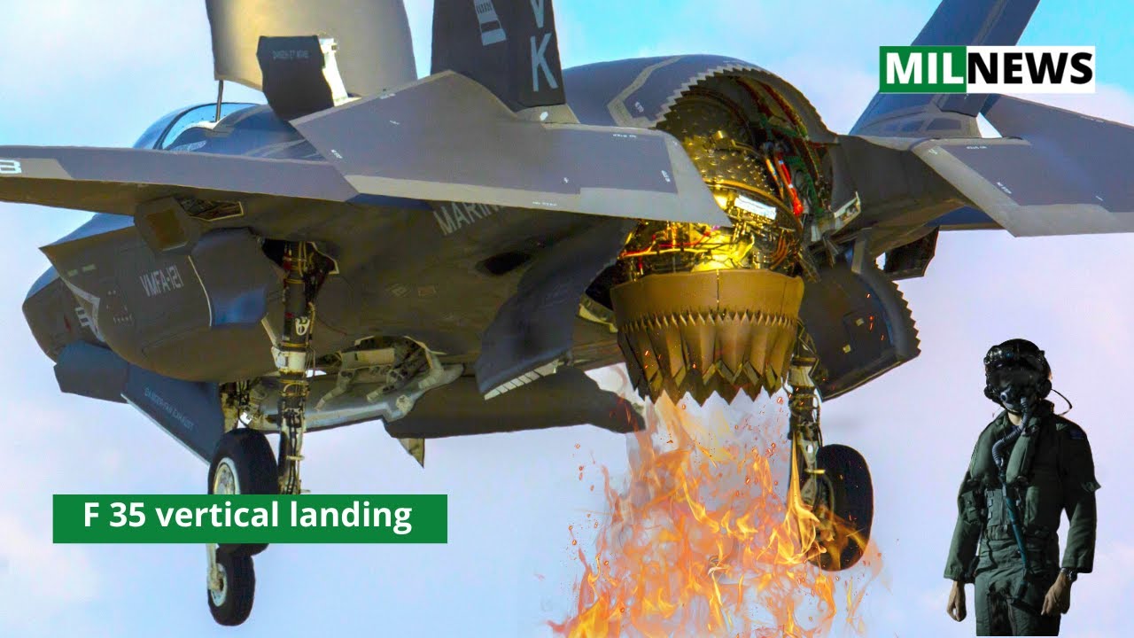 F 35 lightning performs vertical landings on aircraft carrier - YouTube
