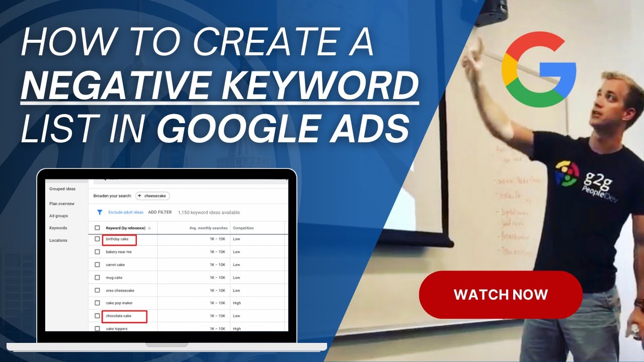 How to Create a Negative Keyword List in Google Ads (2022) - YouTube