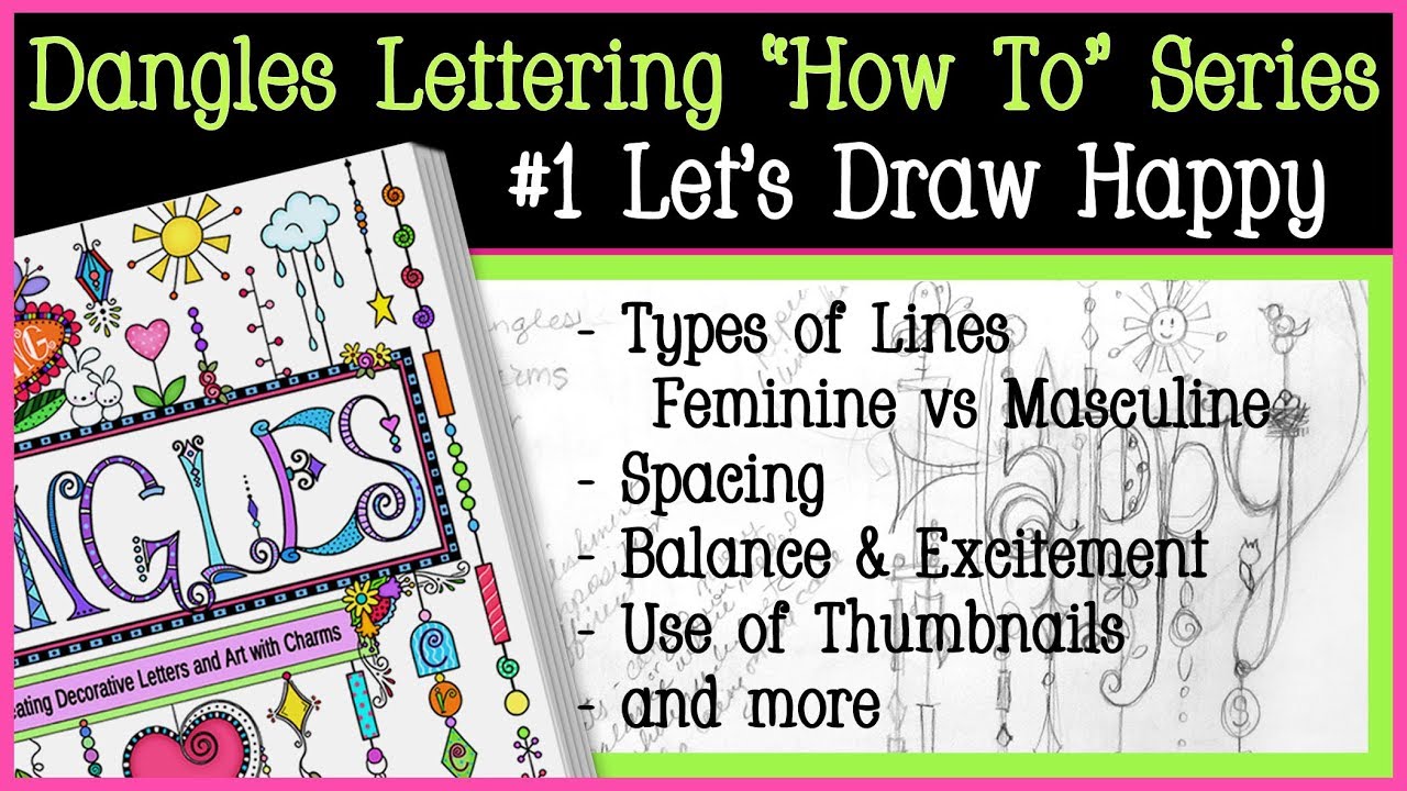 Drawing Dangles Series #1 Happy Lines - YouTube