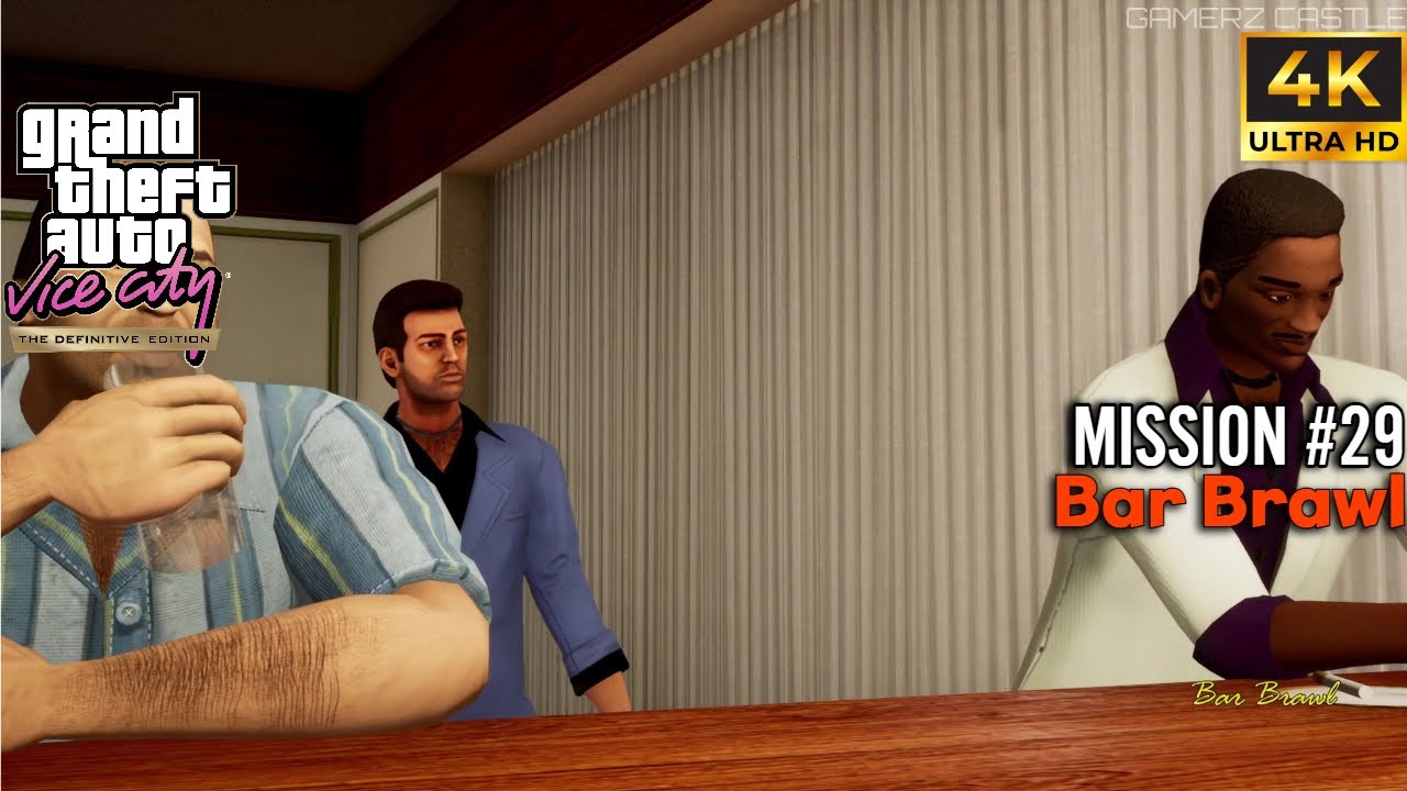 GTA Vice City Definitive Edition - Mission #29 - Bar Brawl [4K] 60FPS ...