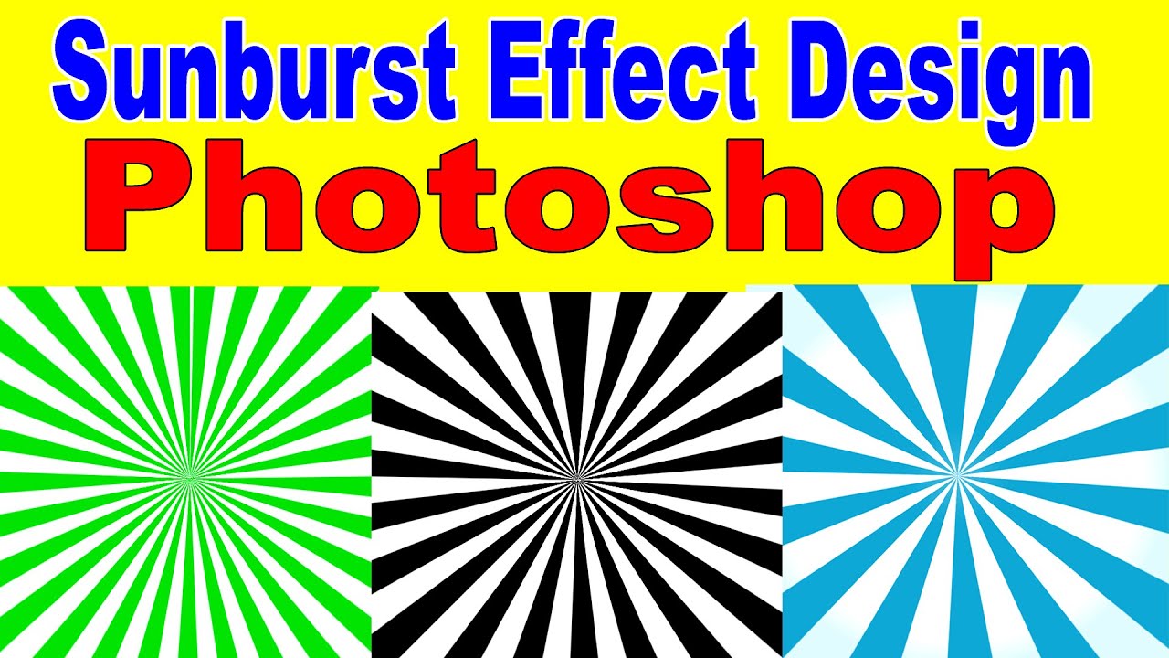 Best Sunburst Effect Design Tutorial in Photoshop - YouTube