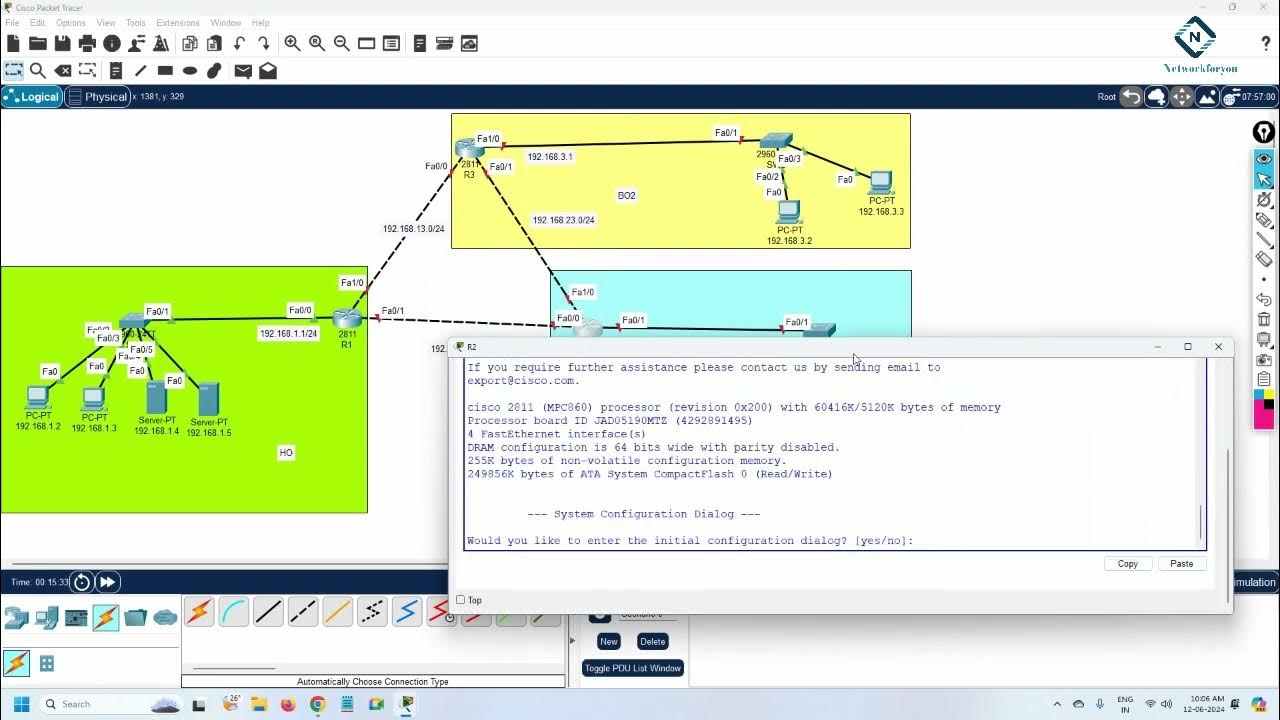 2.Mini Project How to connect different office Part 2 | CCNA 200-301 | Networkforyou - YouTube