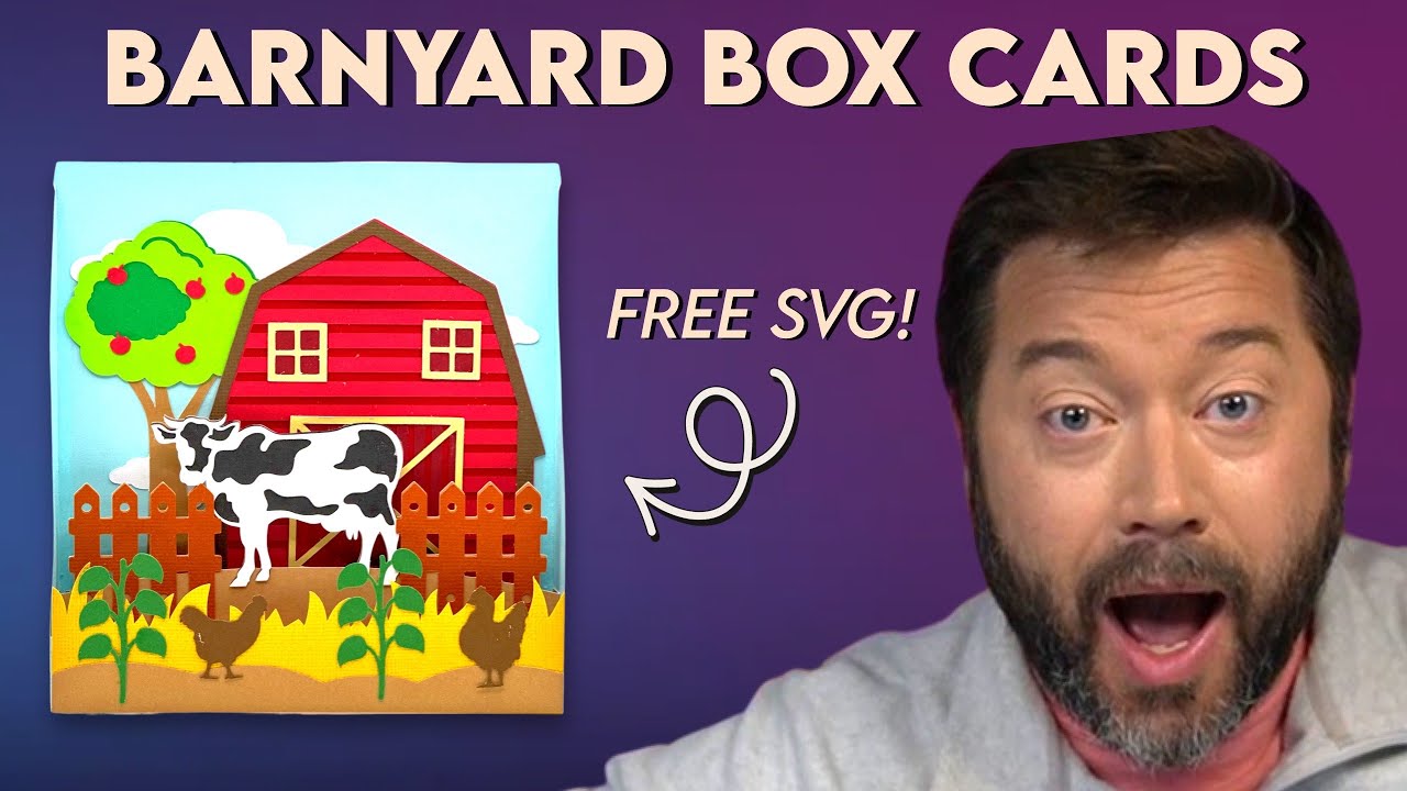 Make fun Barnyard Box Cards on your Cricut! - YouTube