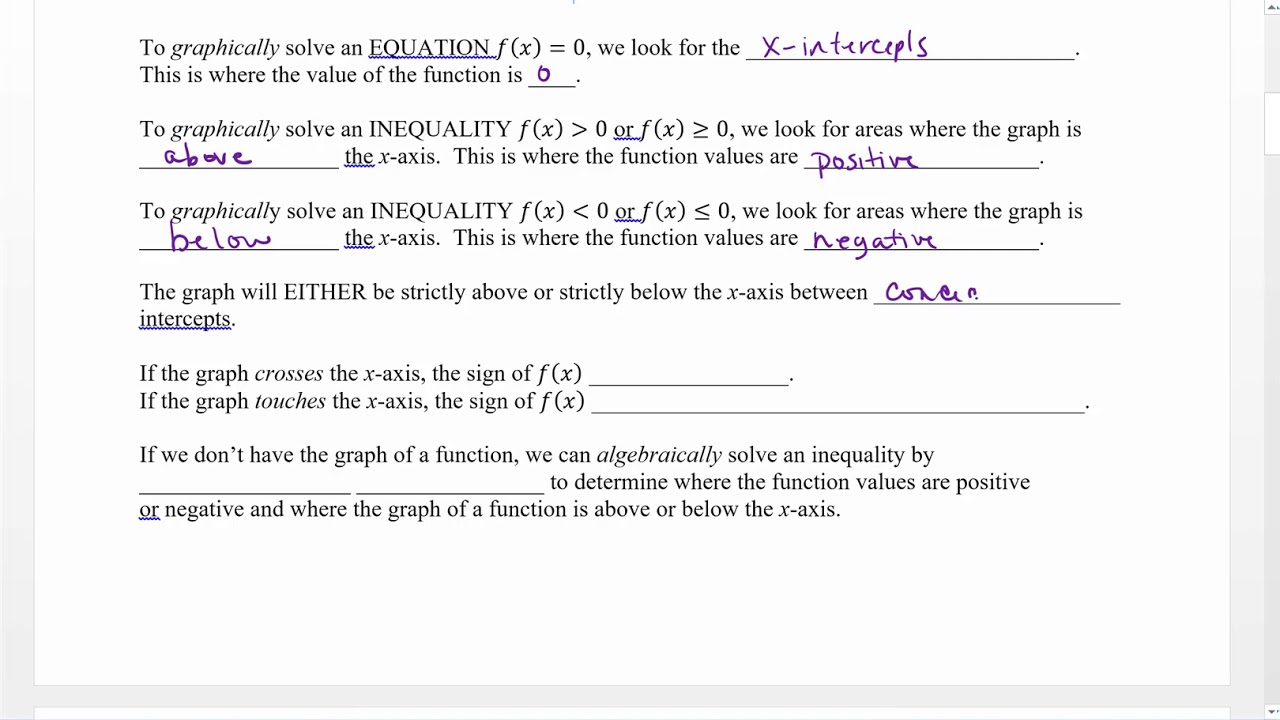 Polynomial and Rational Inequalities Video 2 - YouTube