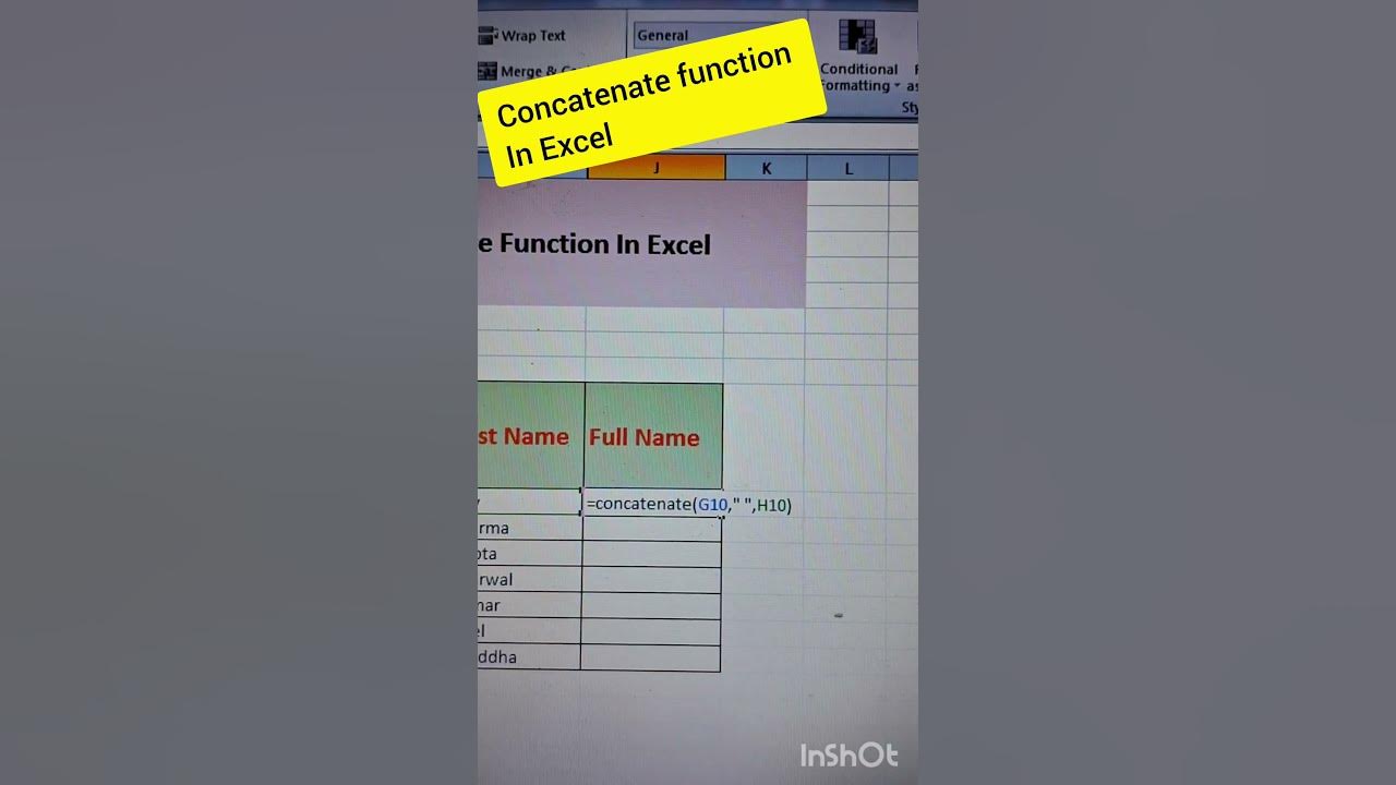 Concatenate Function In Excel Excel Exceltips Exceltutorial Exceltricks Computer Msexcel