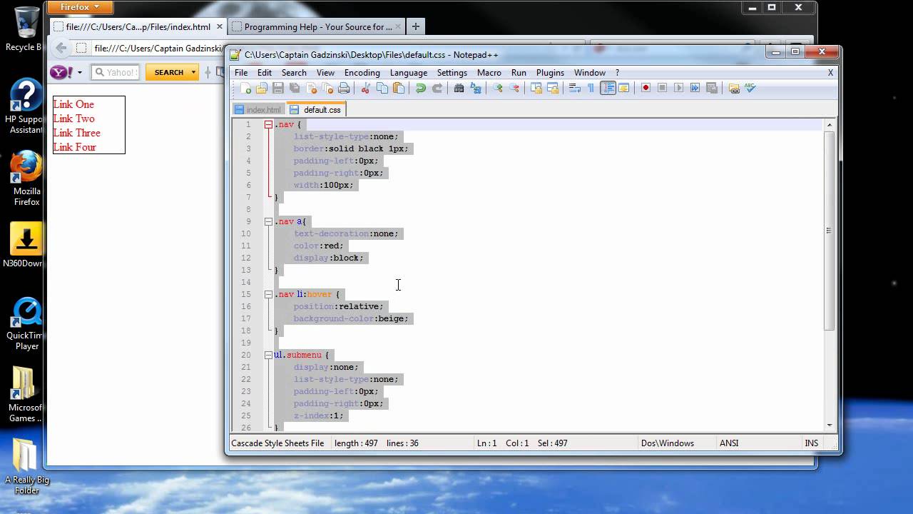 Css Tutorial 9 Vertical And Horizontal Navigation Bars With Submenus 7537