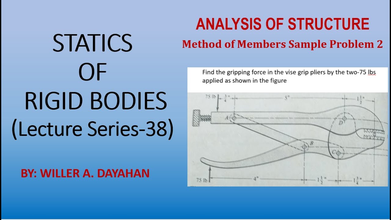 Analysis of Structure Using Method of Members - YouTube