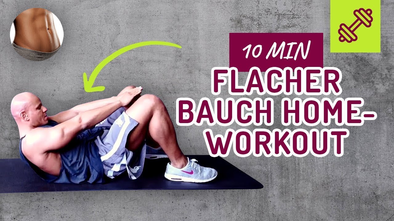 Flacher Bauch Workout für Zuhause! | 10 Minuten 10 Übungen | Coach ...