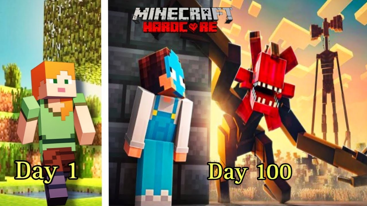 I Survived 100 Days In SCARY HOUSE In Minecraft Hardcore - YouTube