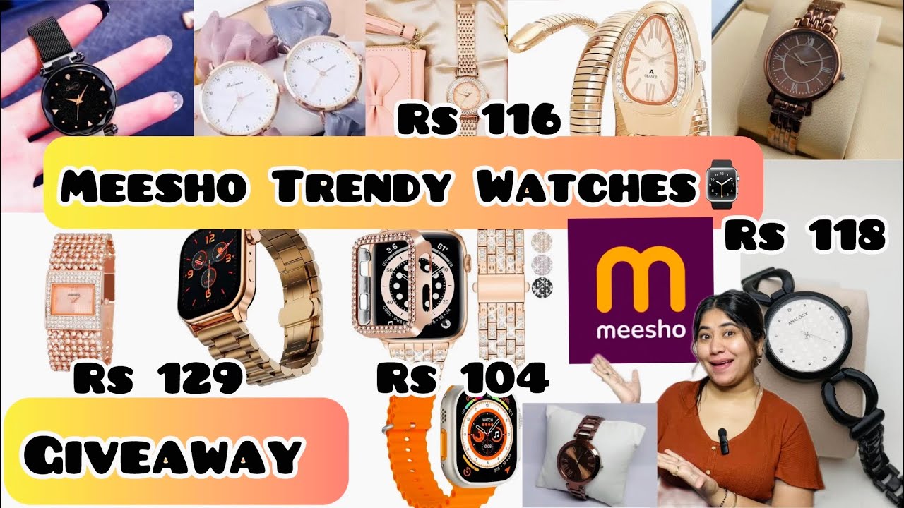 Meesho Trendy Watches⌚️|Affordable|Free Delivery 🚚divyamongia - YouTube