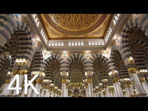 Madina Walking Tour full 4K View inside Masjid e Nabvi || Saudi Arabia ...