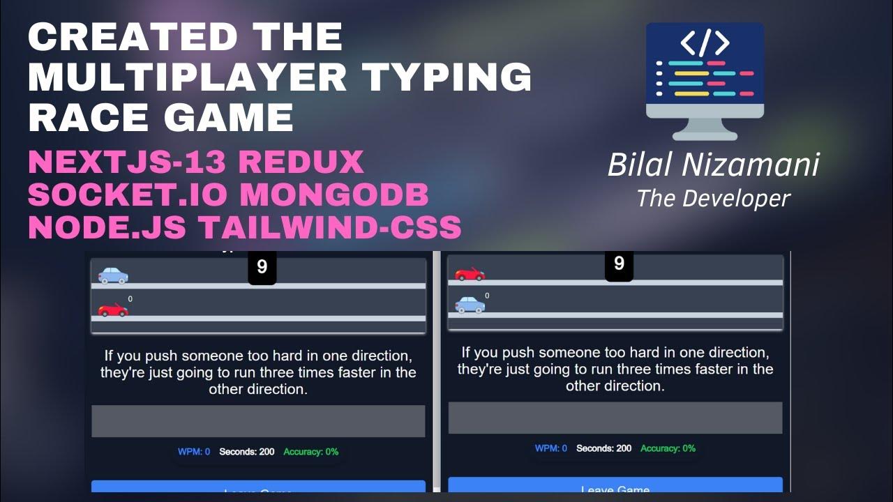 Multiplayer Typing Game With Nextjs Nodejs Room Creation Authentication Youtube