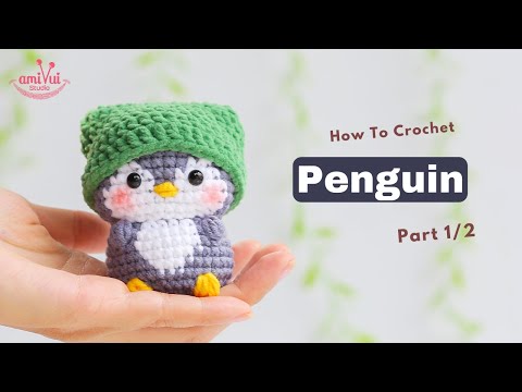 #468 | Amigurumi Penguin | Crochet No Sew | Amigurumi Beginner Tutorial | AmivuiStudio