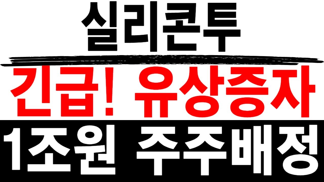 주식투자 실리콘투 미긴급 유상증자 실리콘투 실리콘투주가 실리콘투목표가 실리콘투주가전망 Youtube